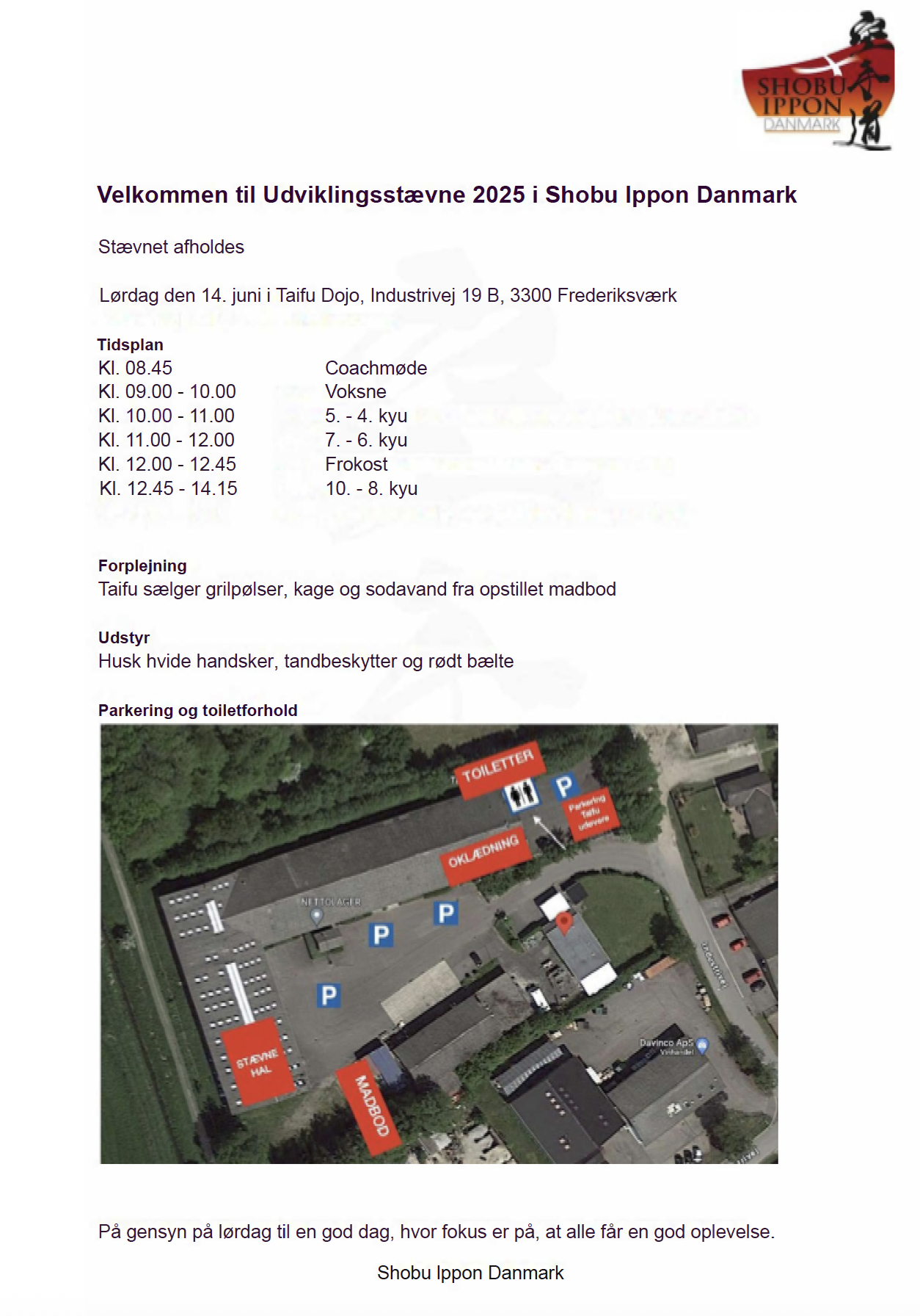 Udviklingsstævne 14. juni 2025 – SHOBU IPPON DANMARK